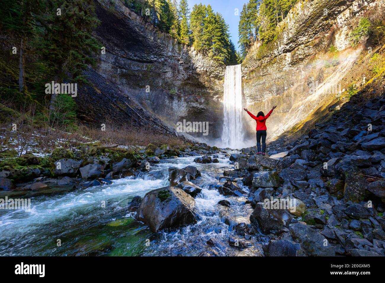 Beautiful waterfall in canadian nature hi-res stock photography and ...