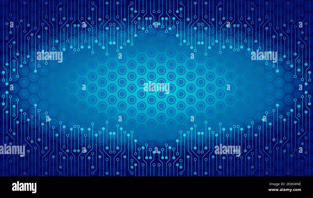 Cyberpunk Circuit Board Background Design Template. Abstract Cyber ...