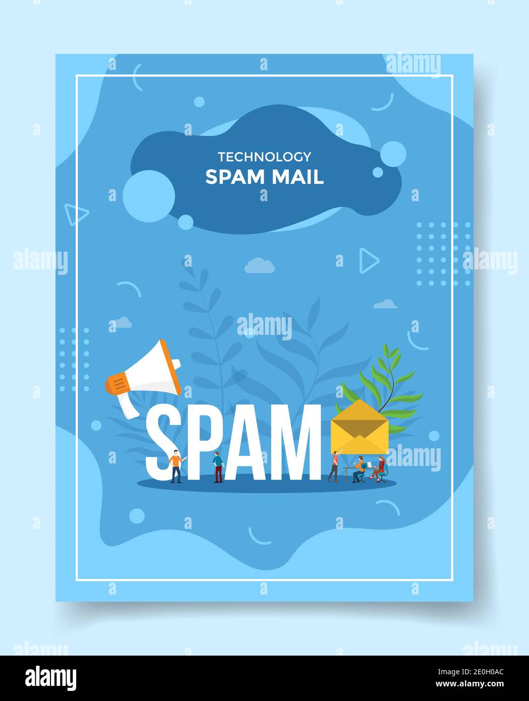 spam mail people around spam word speaker envelope for template of ...