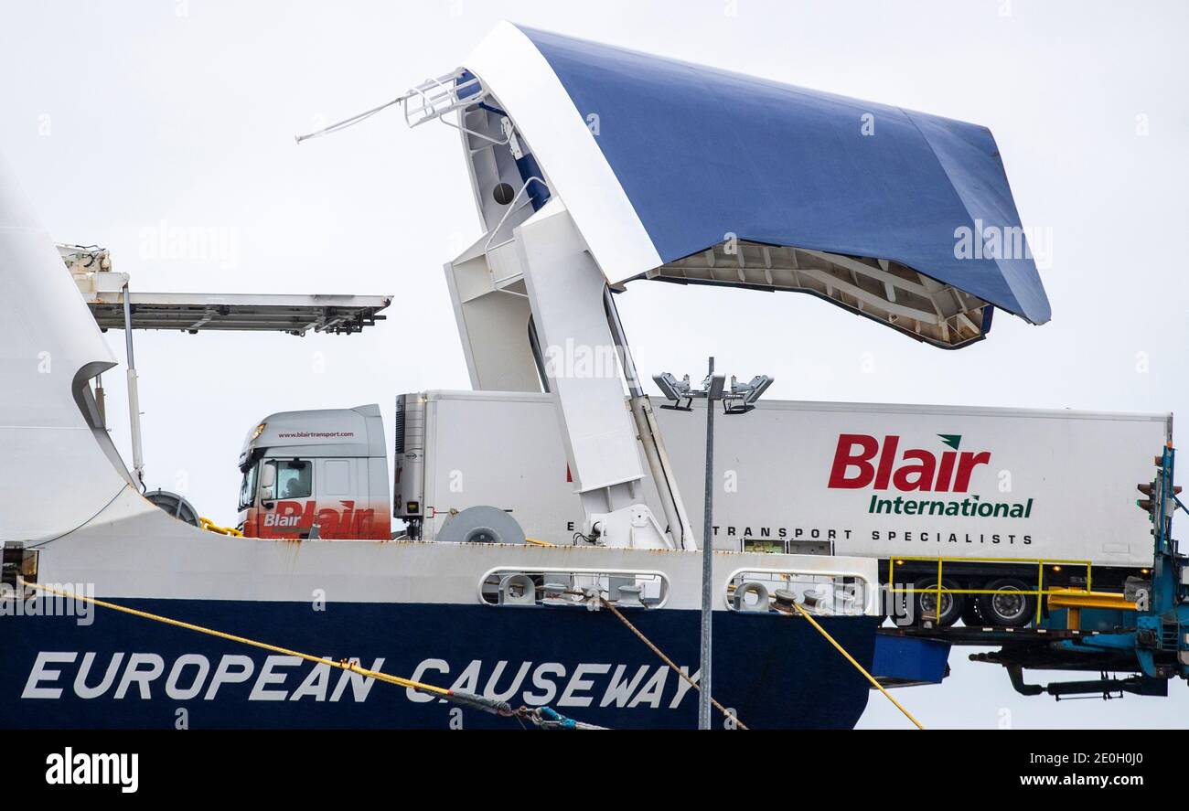 Larne ferry lorry hi-res stock photography and images - Alamy