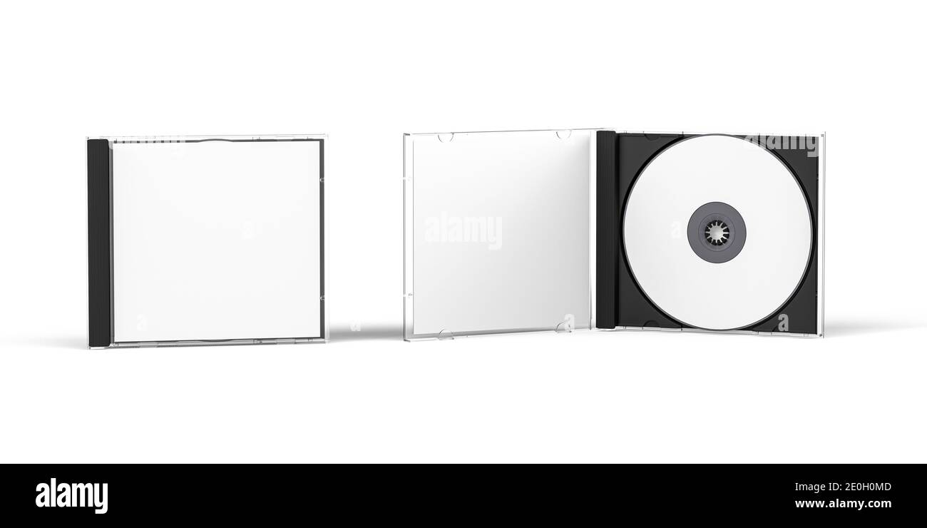 CD case mockup isolated on white background - 3D render Stock Photo - Alamy