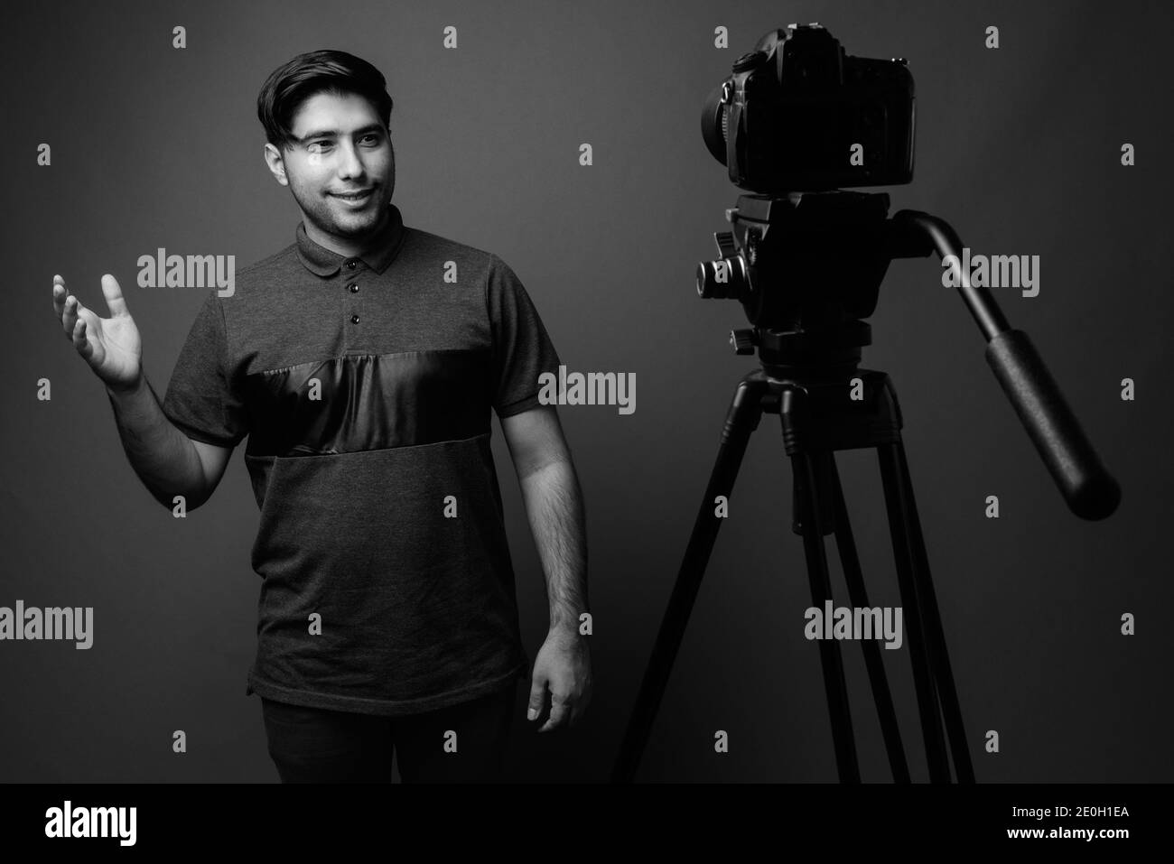 Gesturing middle eastern man Black and White Stock Photos & Images - Alamy