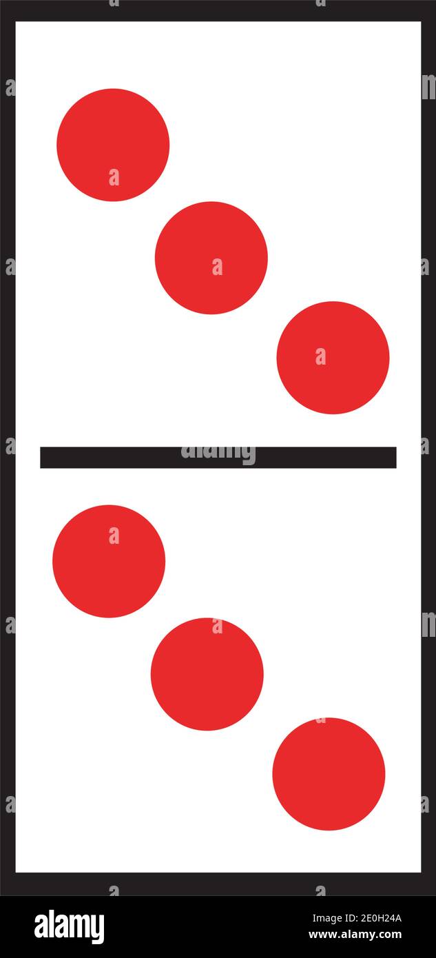 Domino Vector illustration ,domino card icon template vector ...