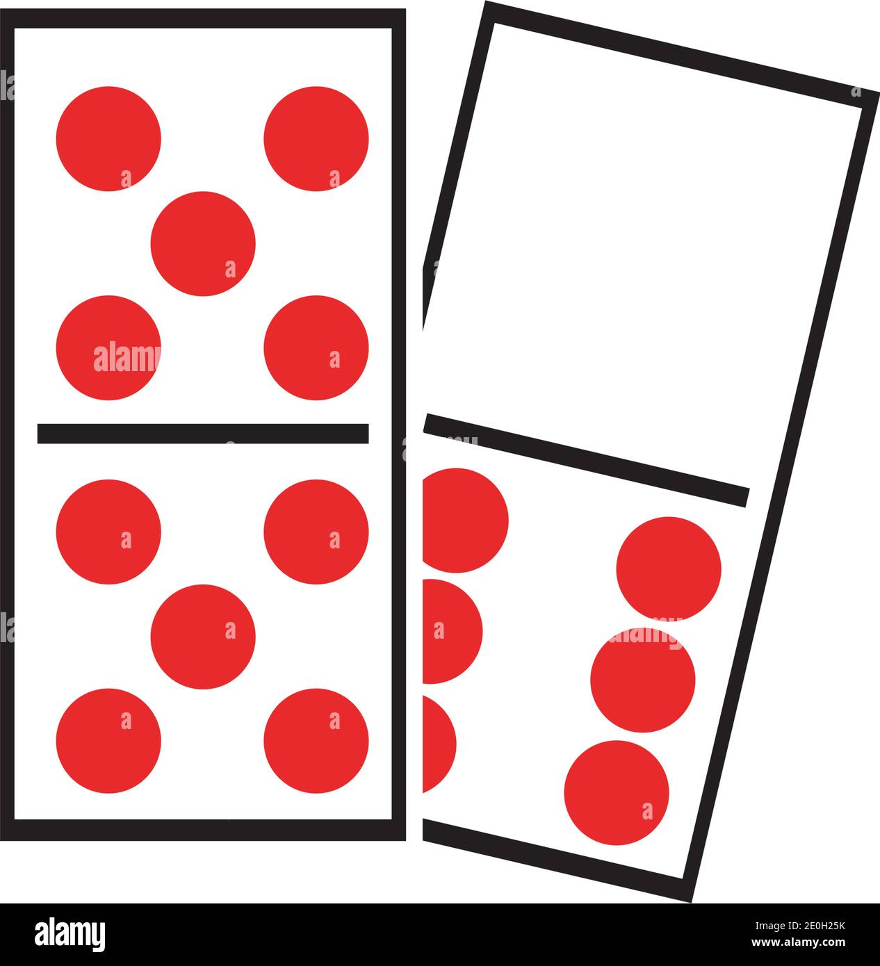 Domino Vector illustration ,domino card icon template vector ...