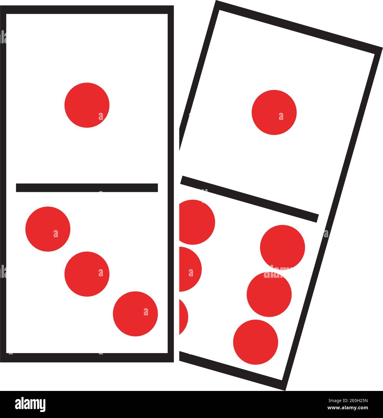 Domino Vector illustration ,domino card icon template vector ...