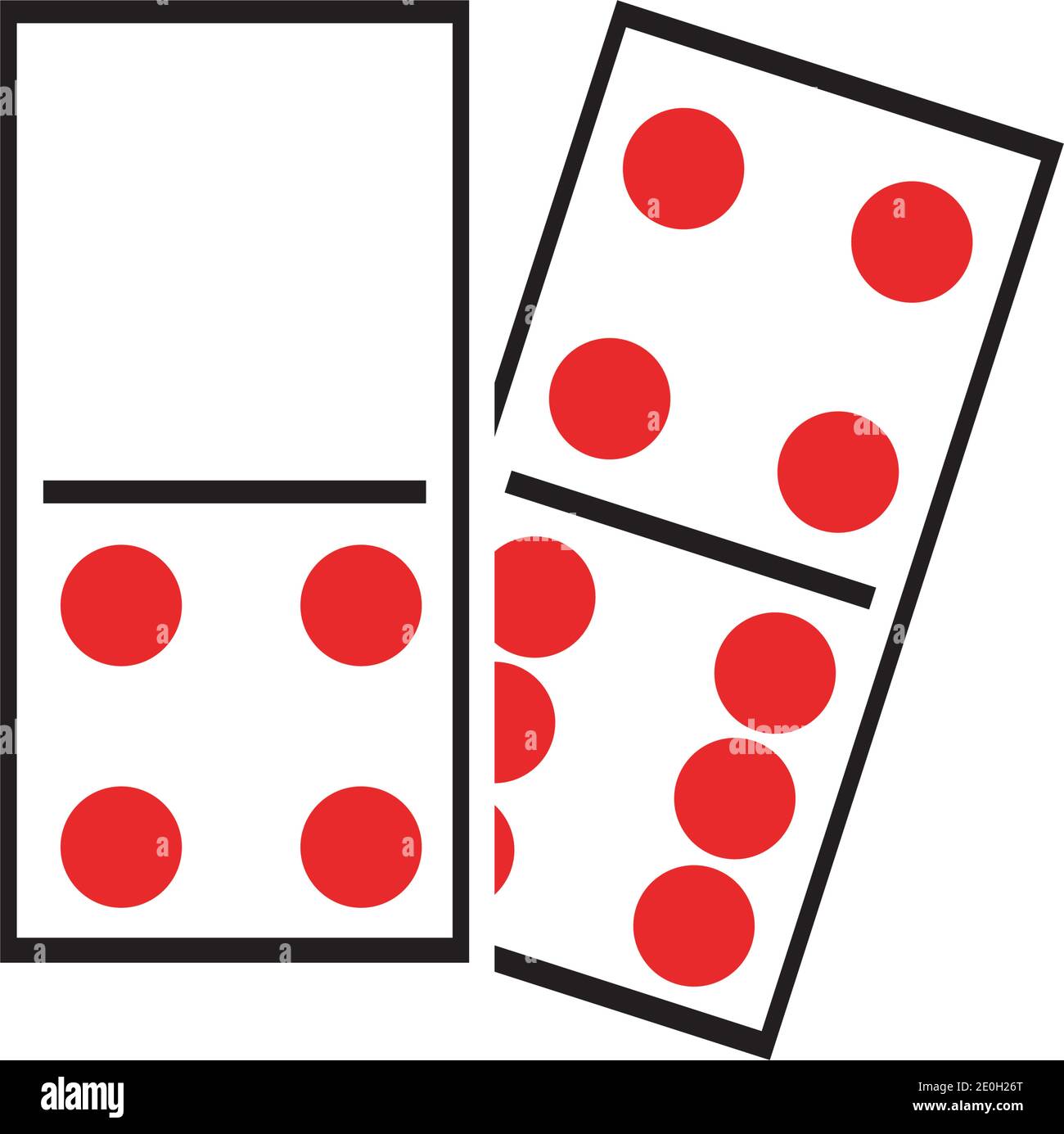 Domino Vector illustration ,domino card icon template vector ...