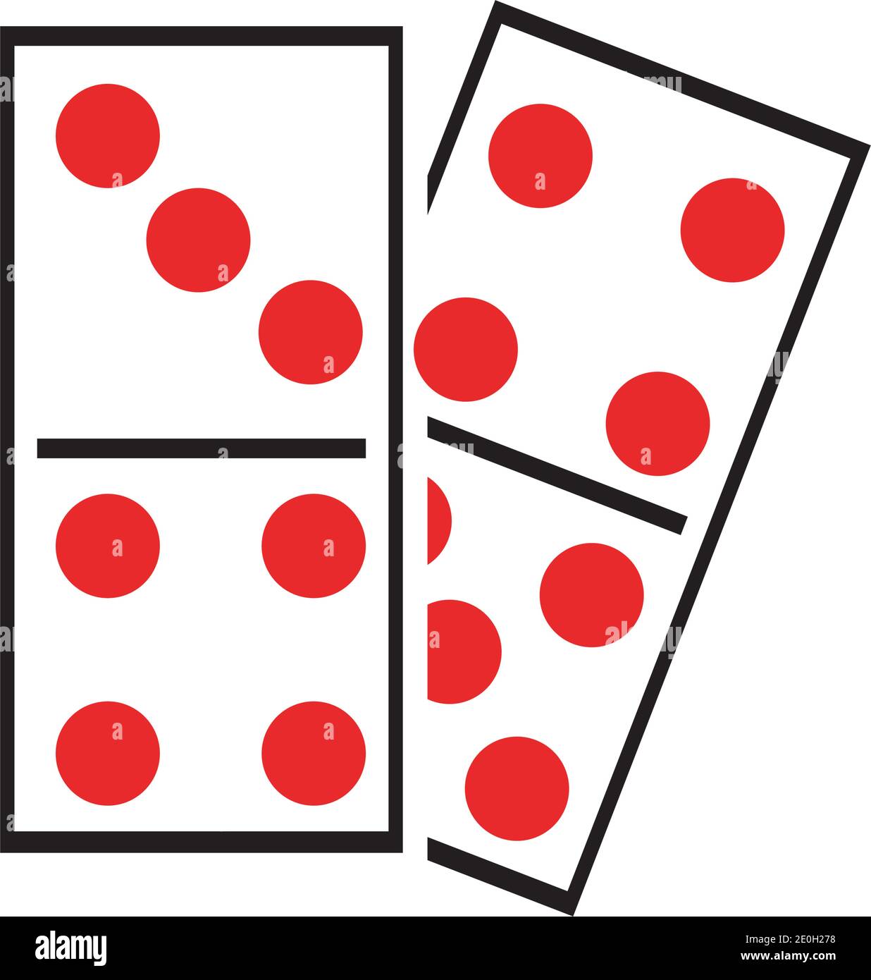 Domino Vector illustration ,domino card icon template vector ...