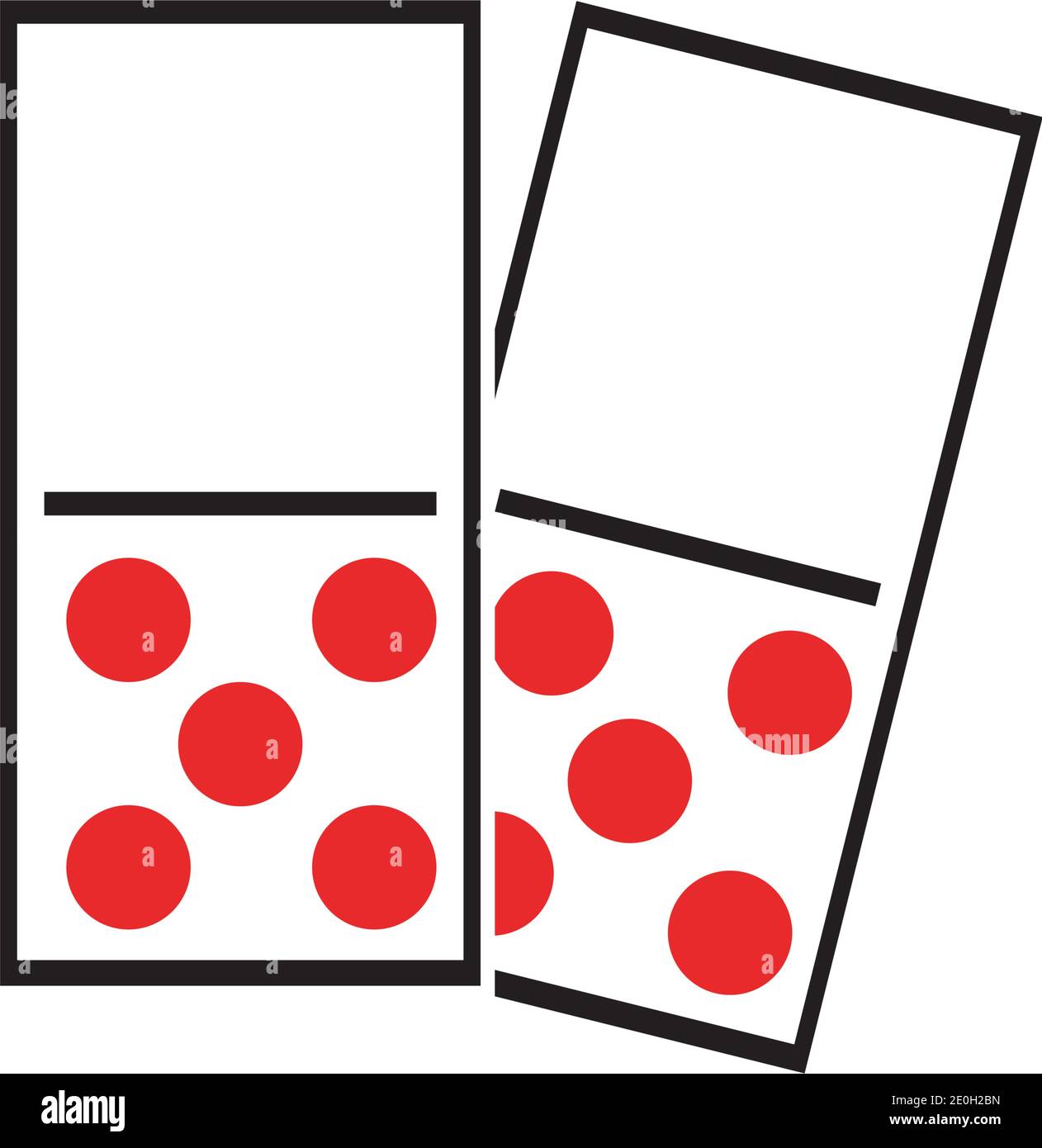Domino Vector illustration ,domino card icon template vector ...