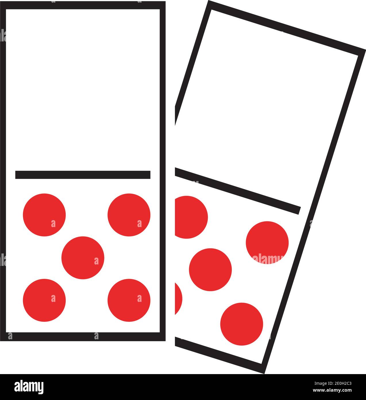 Domino Vector illustration ,domino card icon template vector ...