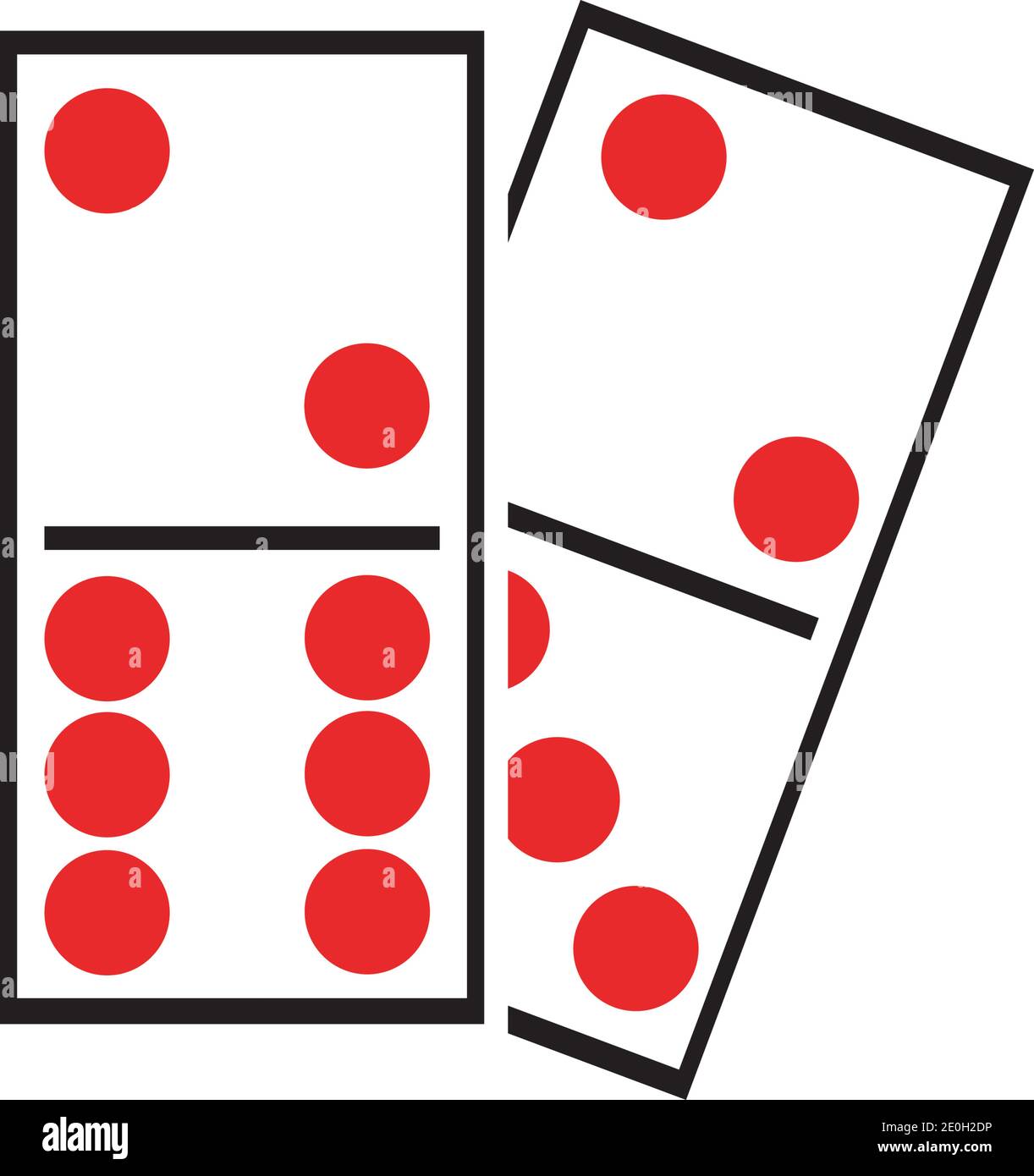 Domino Vector illustration ,domino card icon template vector ...