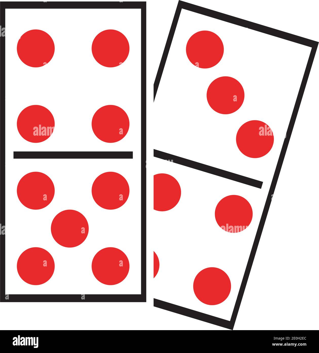 Domino Vector illustration ,domino card icon template vector ...