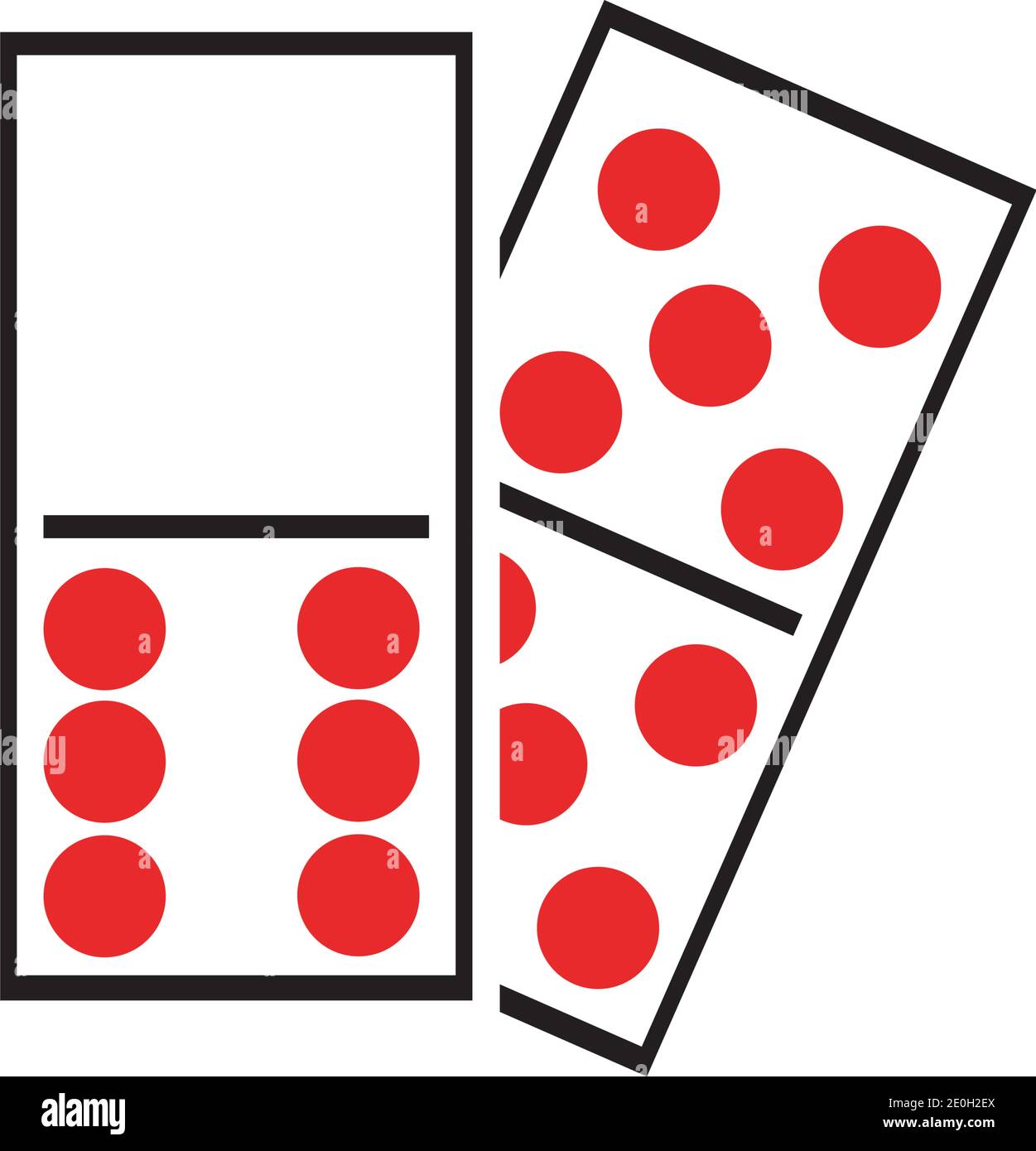 Domino Vector illustration ,domino card icon template vector ...