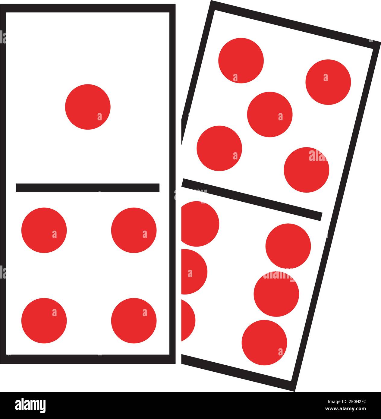 Domino Vector illustration ,domino card icon template vector ...