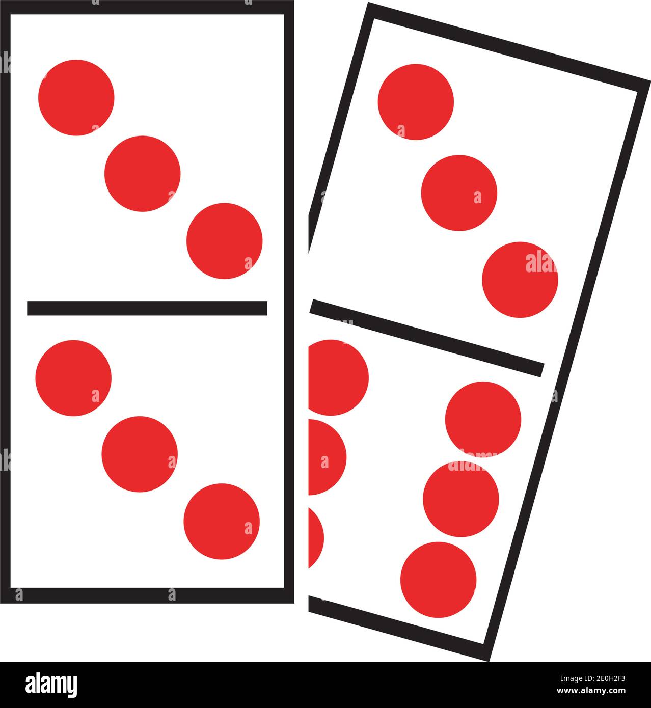 Domino Vector illustration ,domino card icon template vector ...