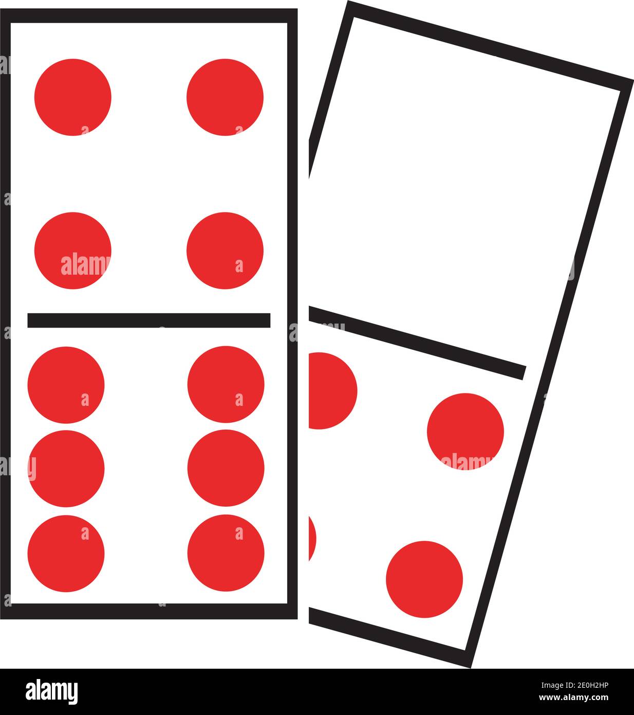 Domino Vector illustration ,domino card icon template vector ...
