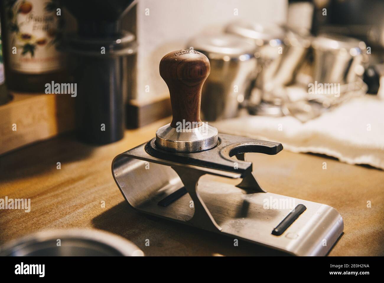 Tamp coffee hi-res stock photography and images - Alamy