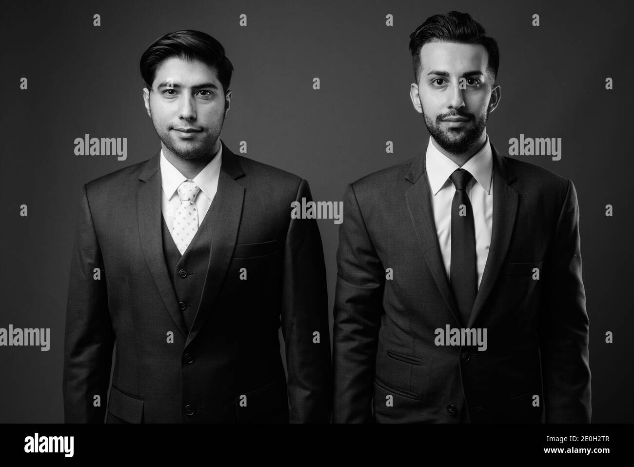 Two adult brothers Black and White Stock Photos & Images - Alamy