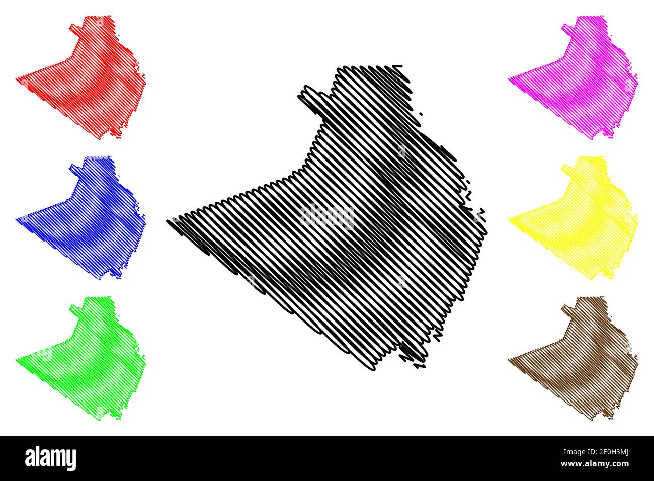 Kwale County (Republic of Kenya, Coast Province) map vector ...