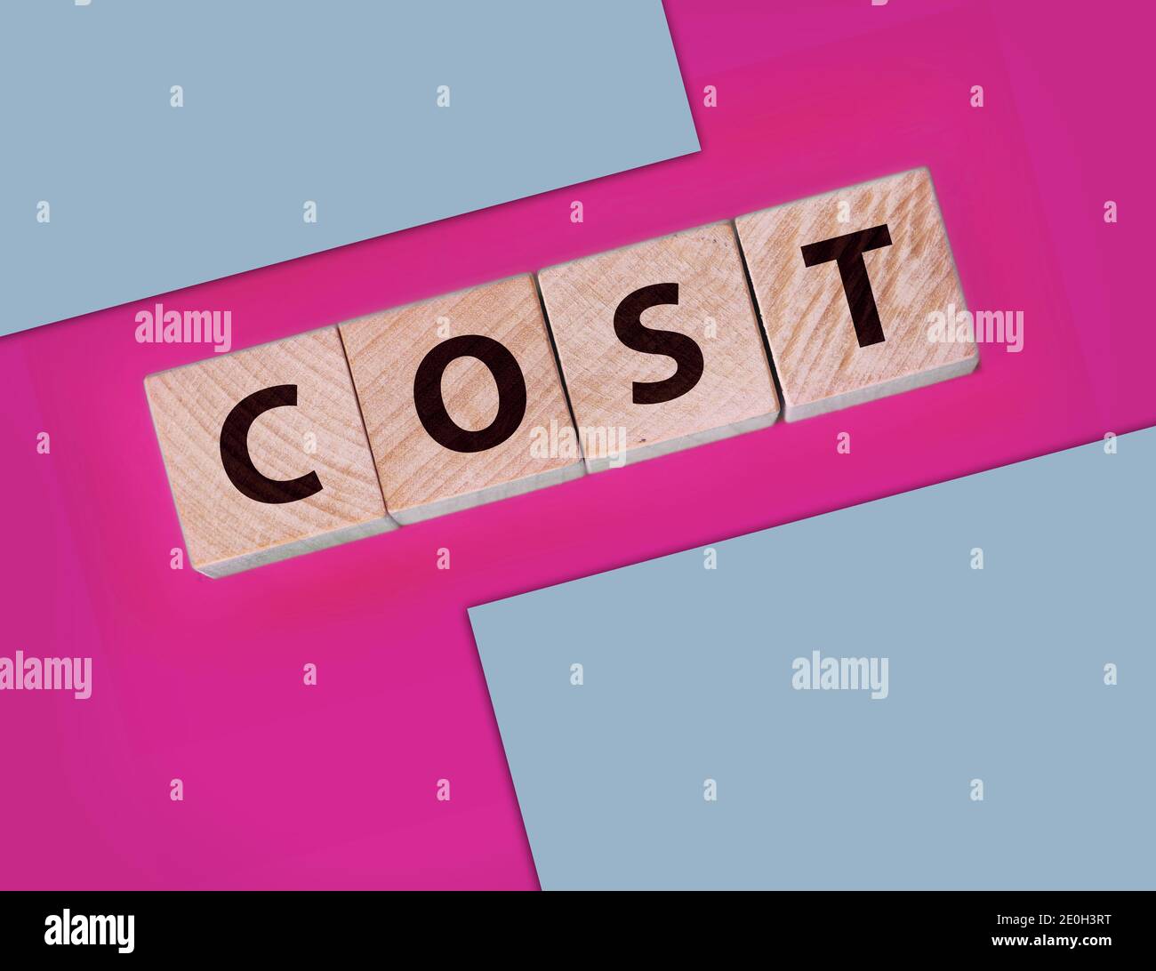 Word Cost made with wood building blocks. Expences business concept ...