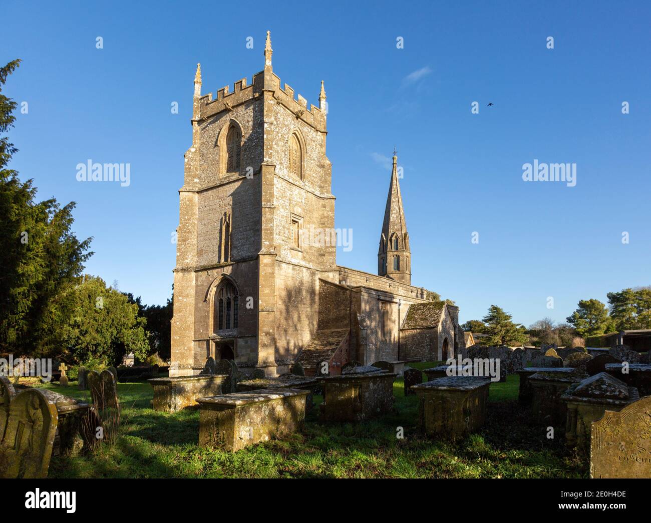 Church of Saint Andrew, Wanborough, Wiltshire, England, UK Stock Photo ...