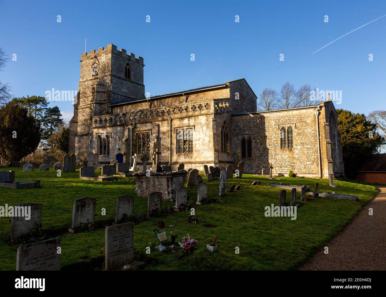 Church of Saint Andrew, Bishopstone, Wiltshire, England, UK Stock Photo ...