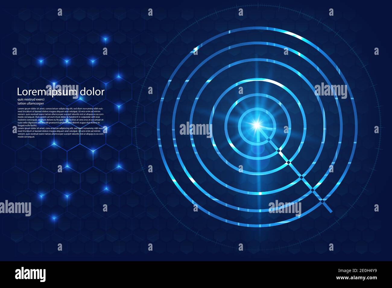 Circle blue target abstract technology innovation concept vector Stock ...