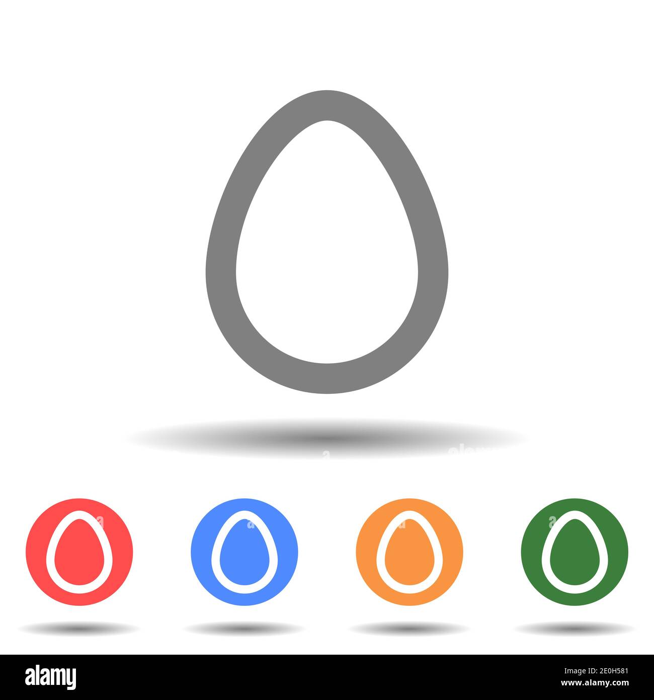 Egg easter icon black simple Cut Out Stock Images & Pictures - Alamy