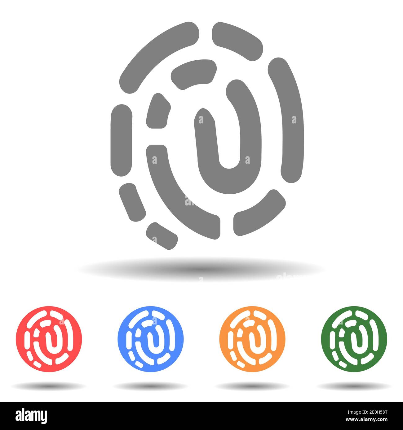 Fingerprint Touch ID vector icon isolated Stock Vector Image & Art - Alamy