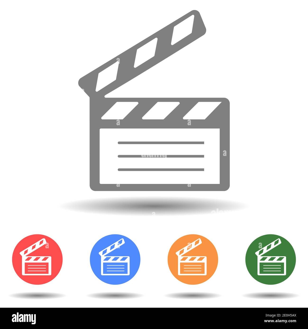 Film clap board vector icon Stock Vector Image & Art - Alamy