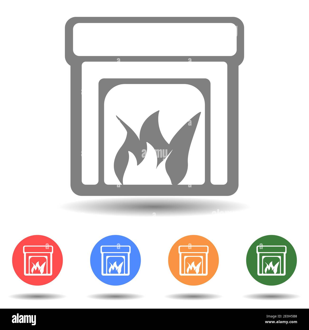 Flame heat in fireplace Cut Out Stock Images & Pictures - Alamy