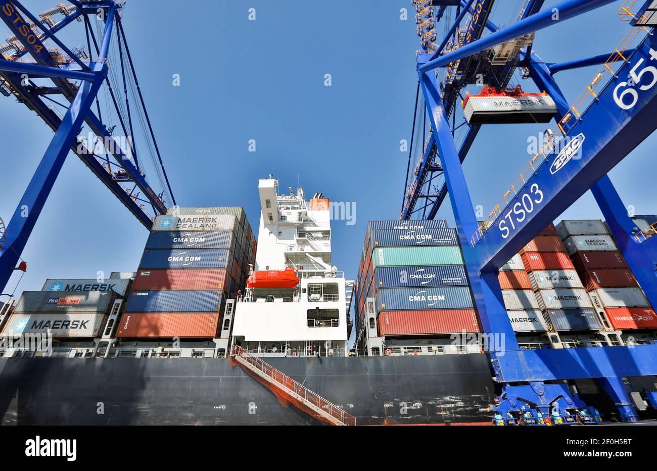 Nairobi, Namibia. 2nd Aug, 2019. Containers are seen at the new ...