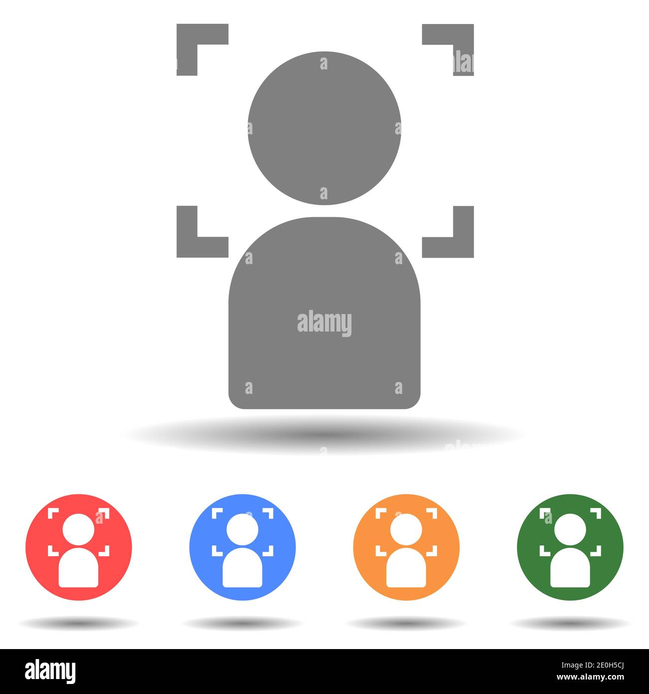 Face recognition, facial scan icon vector Stock Vector Image & Art - Alamy