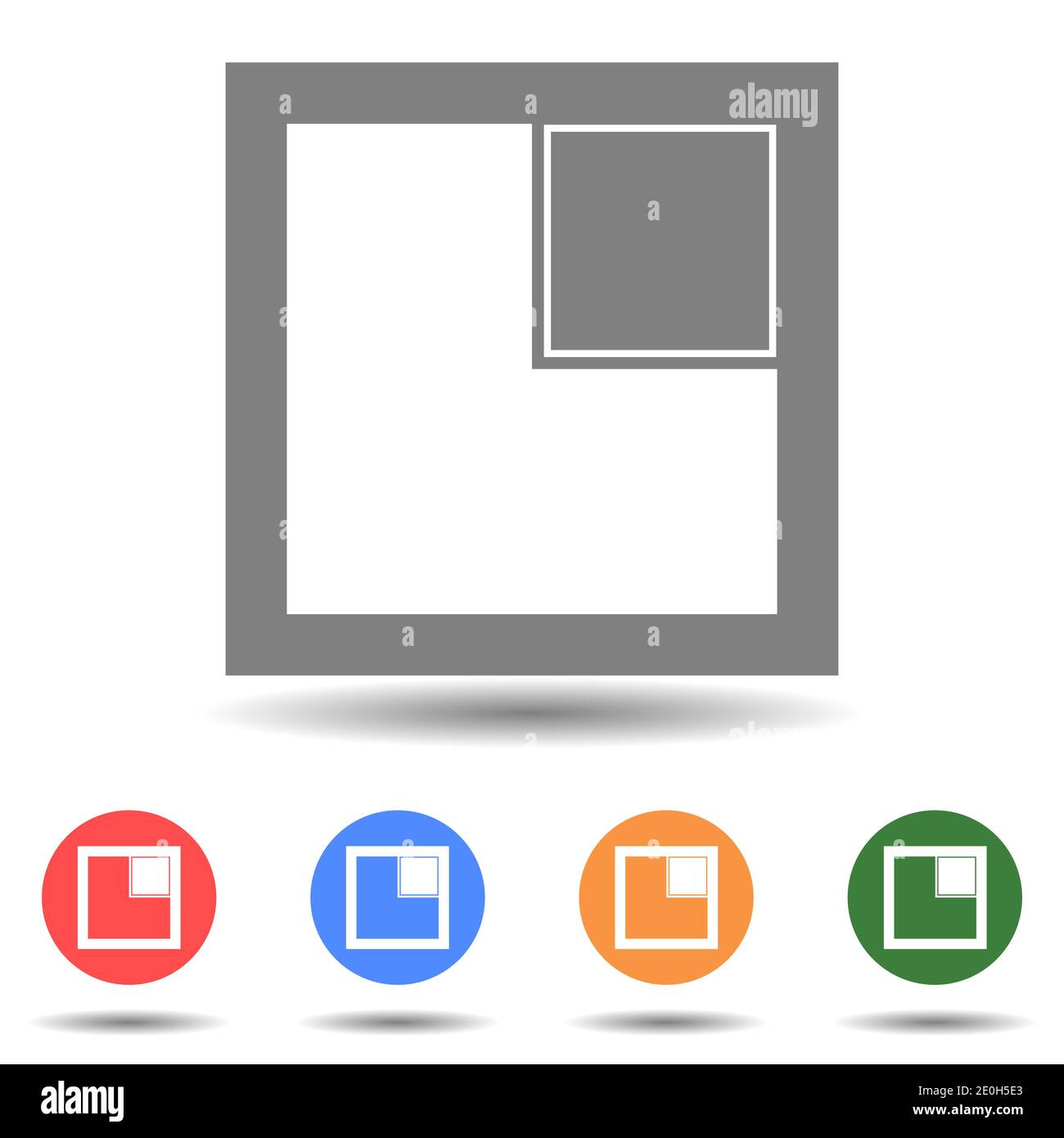 Half filled square shape icon vector Stock Vector Image & Art - Alamy