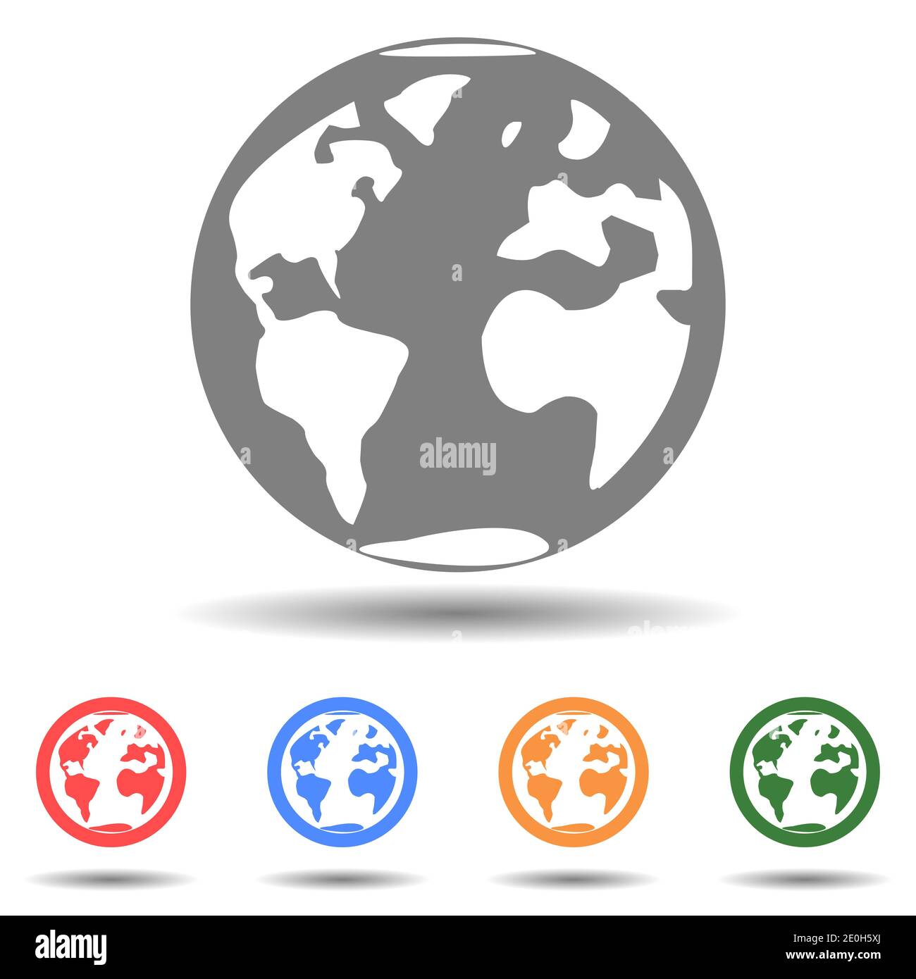 Earth globe icon isolated on white background Stock Vector Image & Art ...