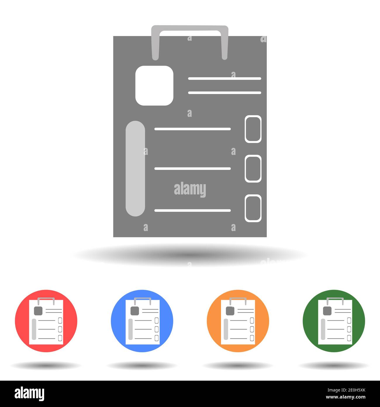 Medical record checklist document vector icon Stock Vector Image & Art ...