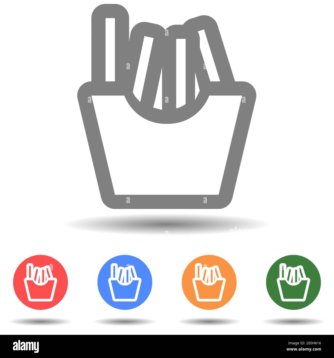 French fries linear vector Stock Vector Images - Alamy