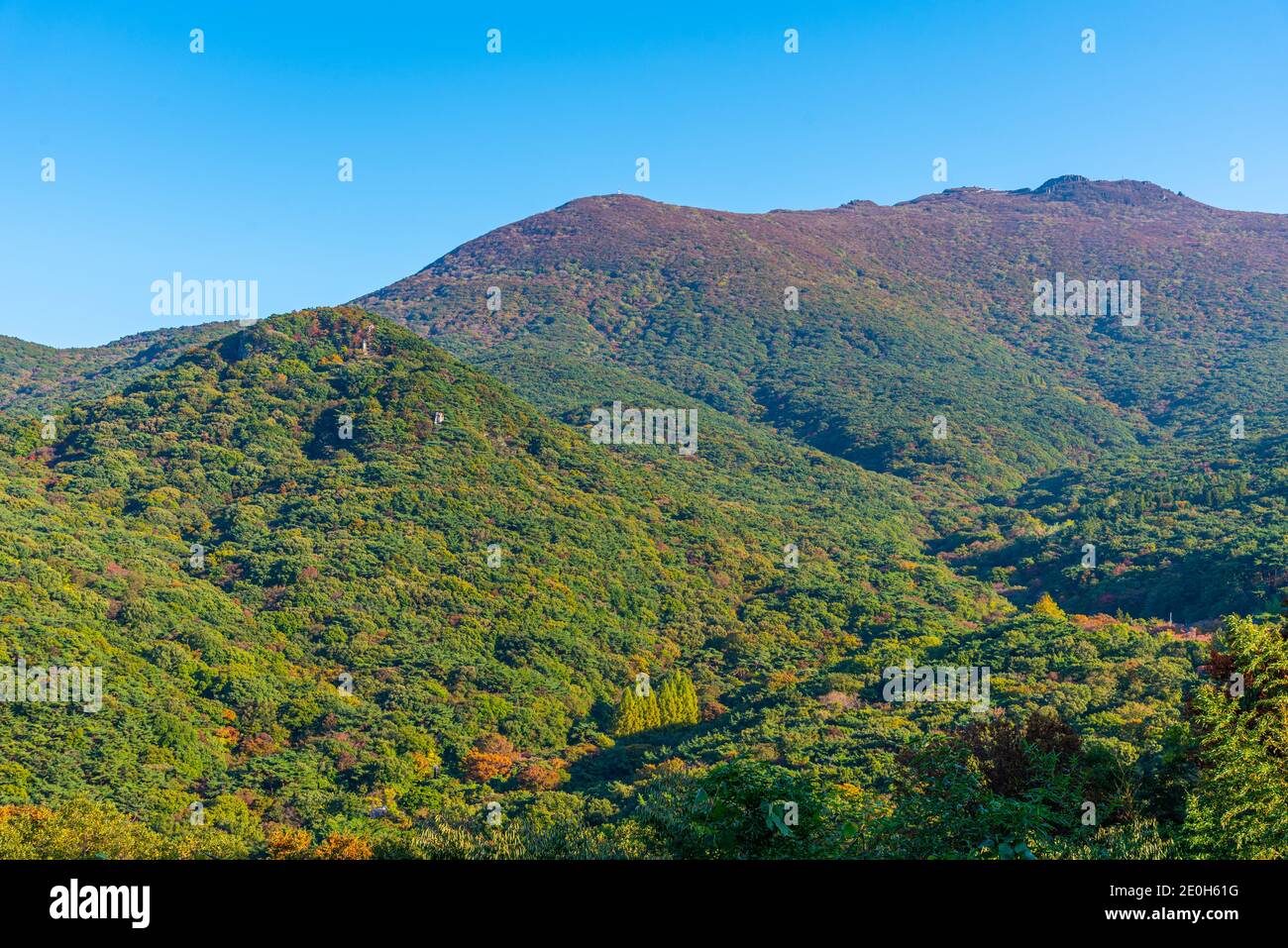 Peaks of Mudeungsan national park near Gwangju, Republic of Korea Stock ...