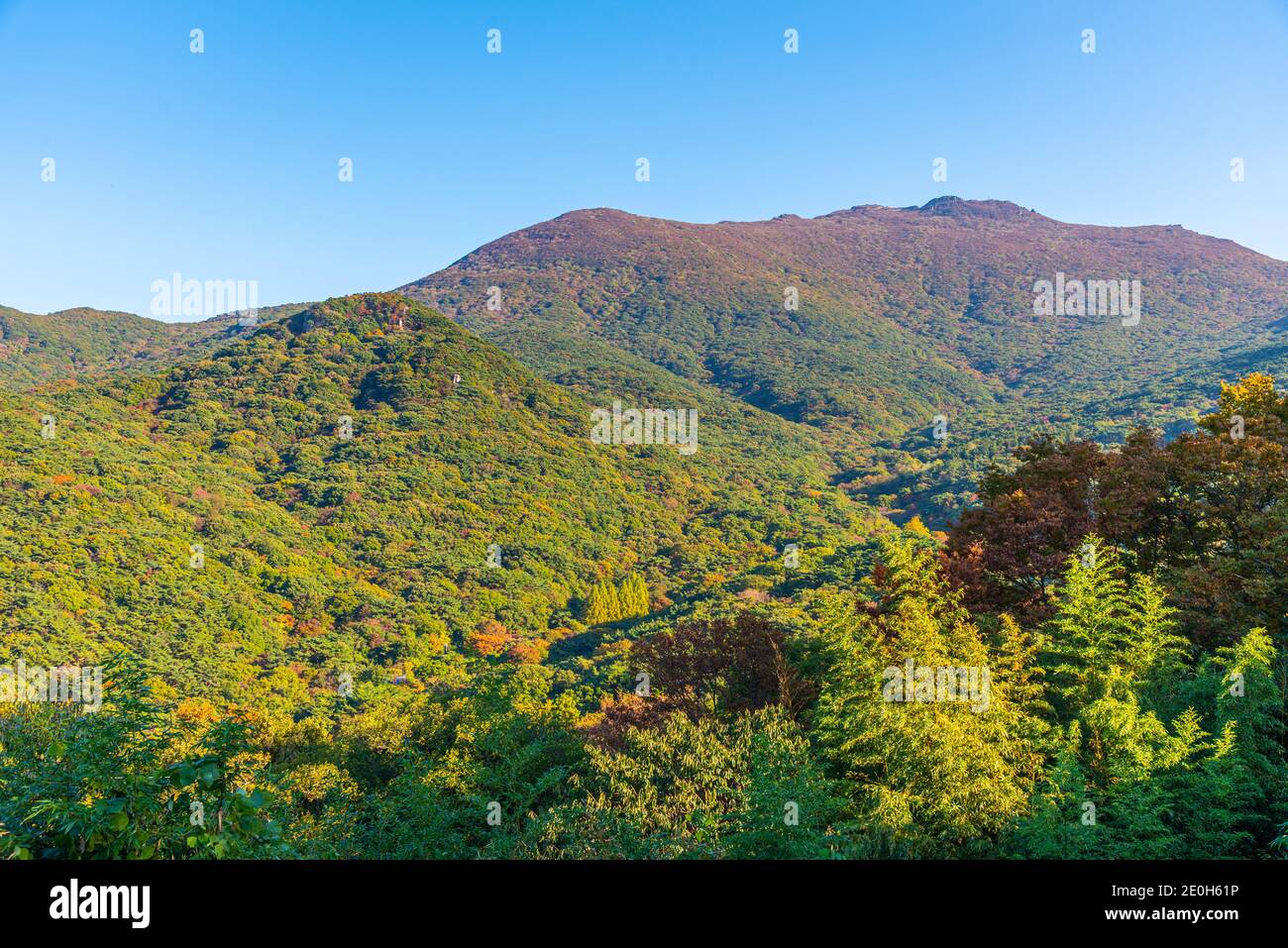 Peaks of Mudeungsan national park near Gwangju, Republic of Korea Stock ...