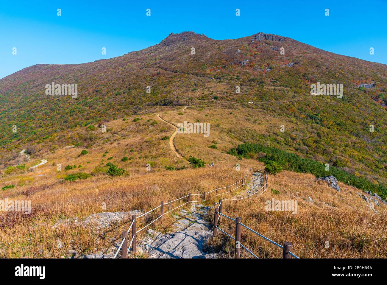 Peaks of Mudeungsan national park near Gwangju, Republic of Korea Stock ...