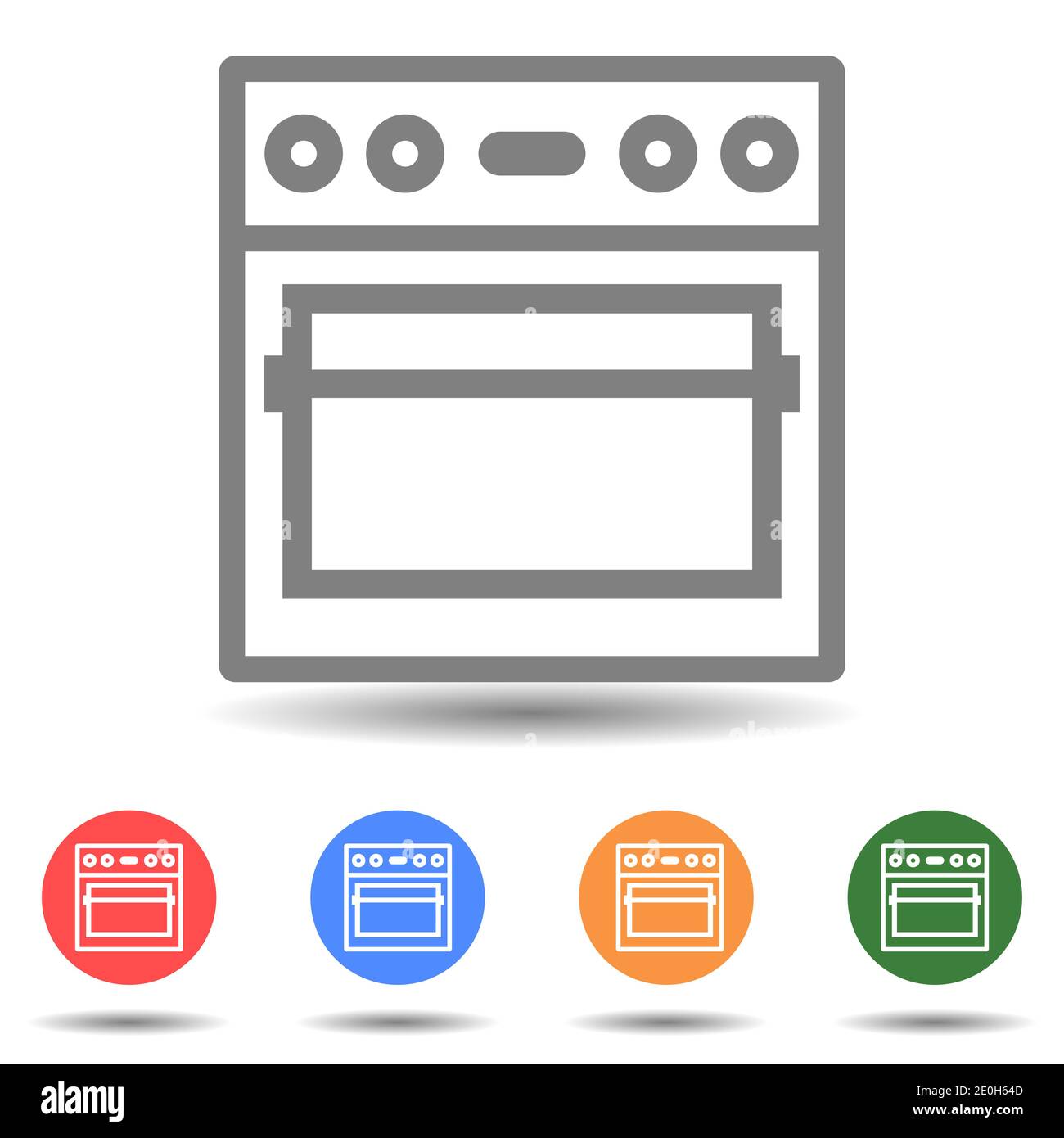 Professional gas stove in Stock Vector Images - Alamy