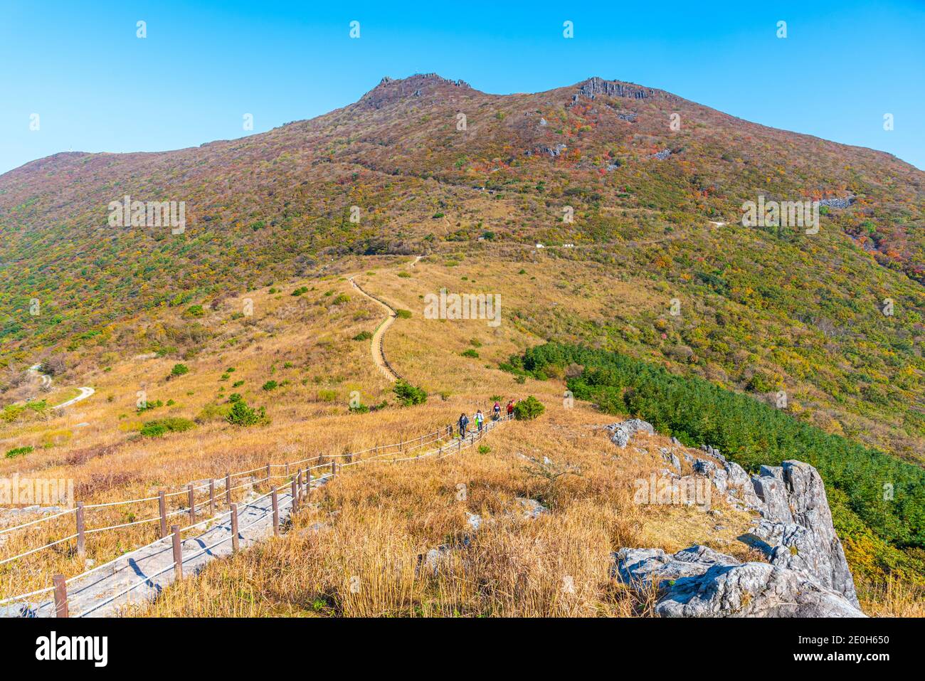 Peaks of Mudeungsan national park near Gwangju, Republic of Korea Stock ...