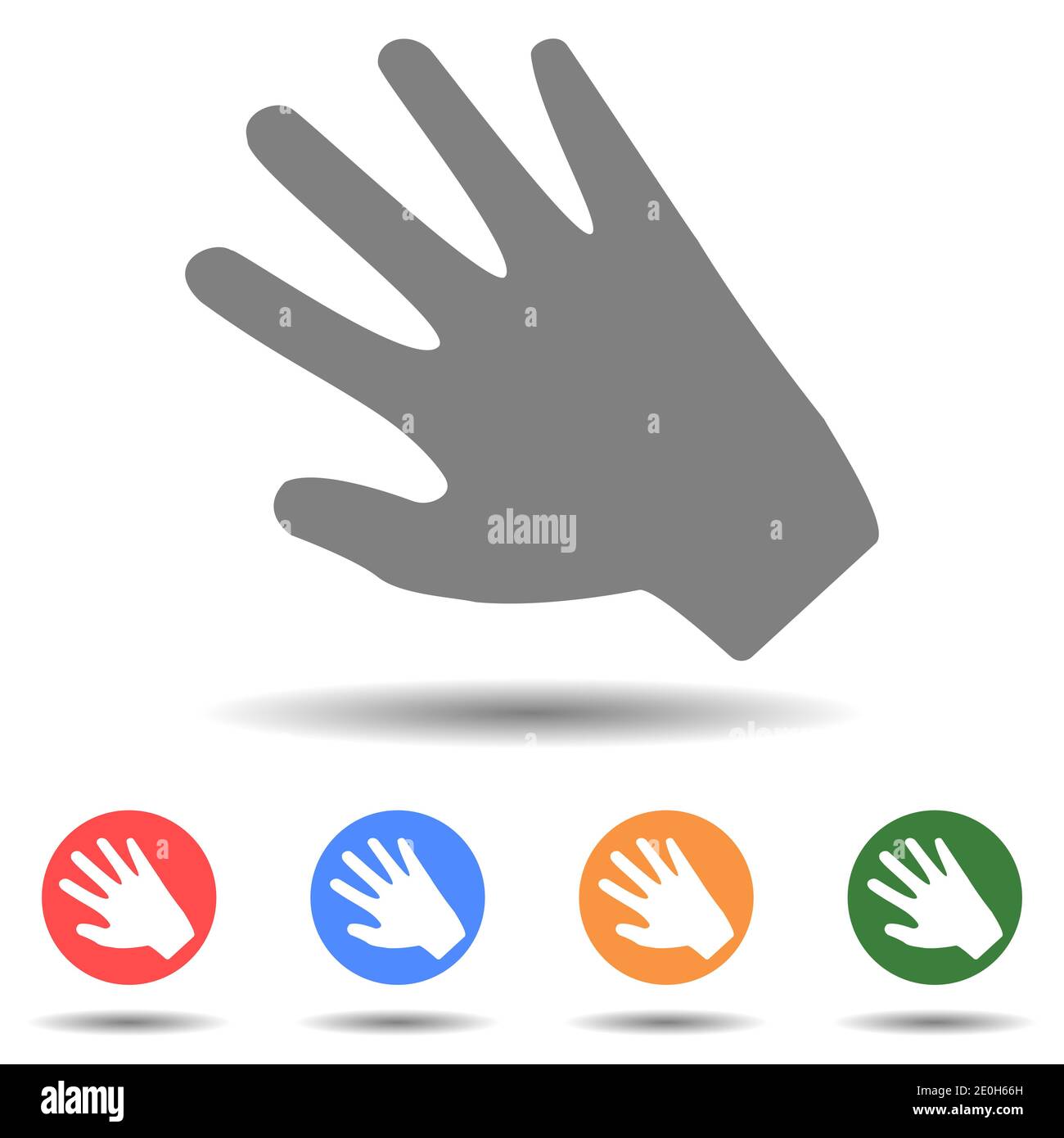 Open palm icon hand Stock Vector Images - Alamy