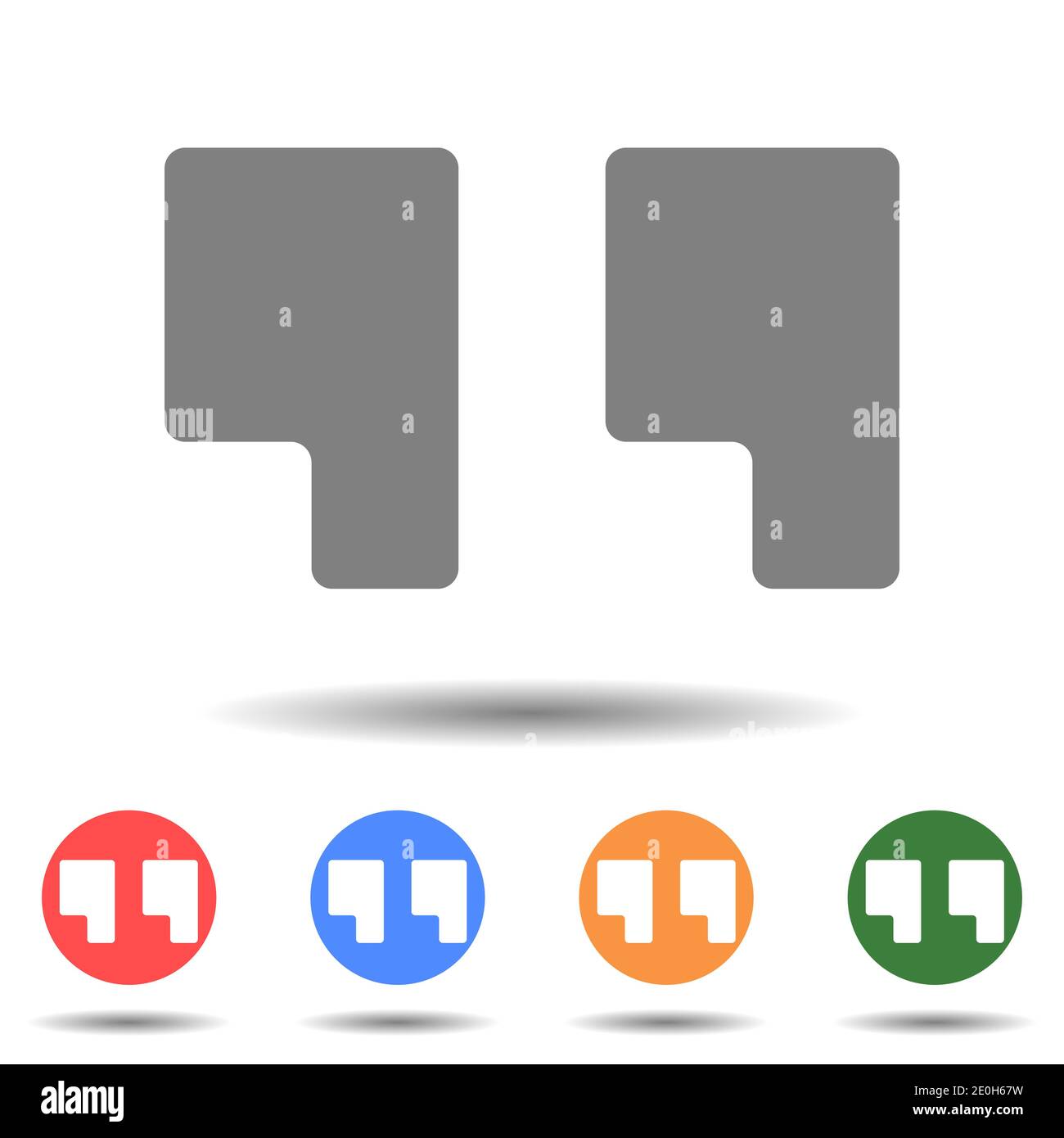 Double quotation mark Stock Vector Images - Alamy