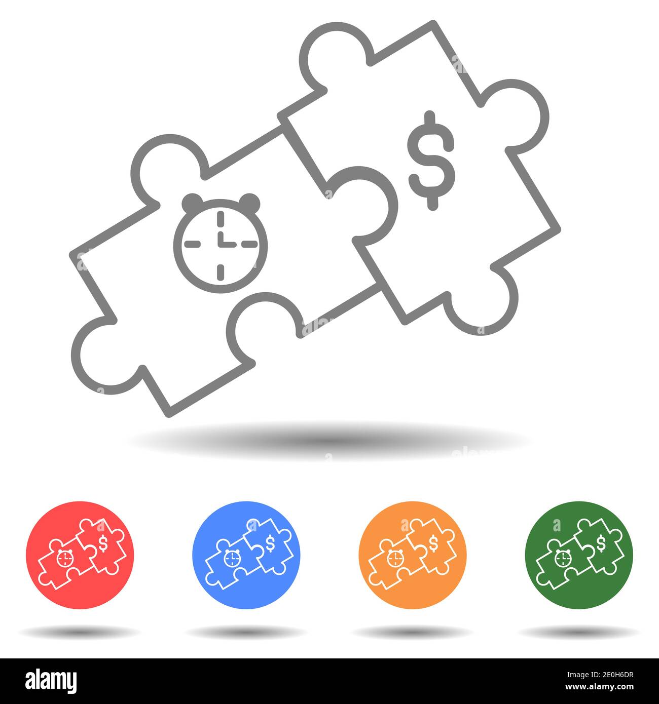 Jigsaw puzzle piece clock hi-res stock photography and images - Alamy