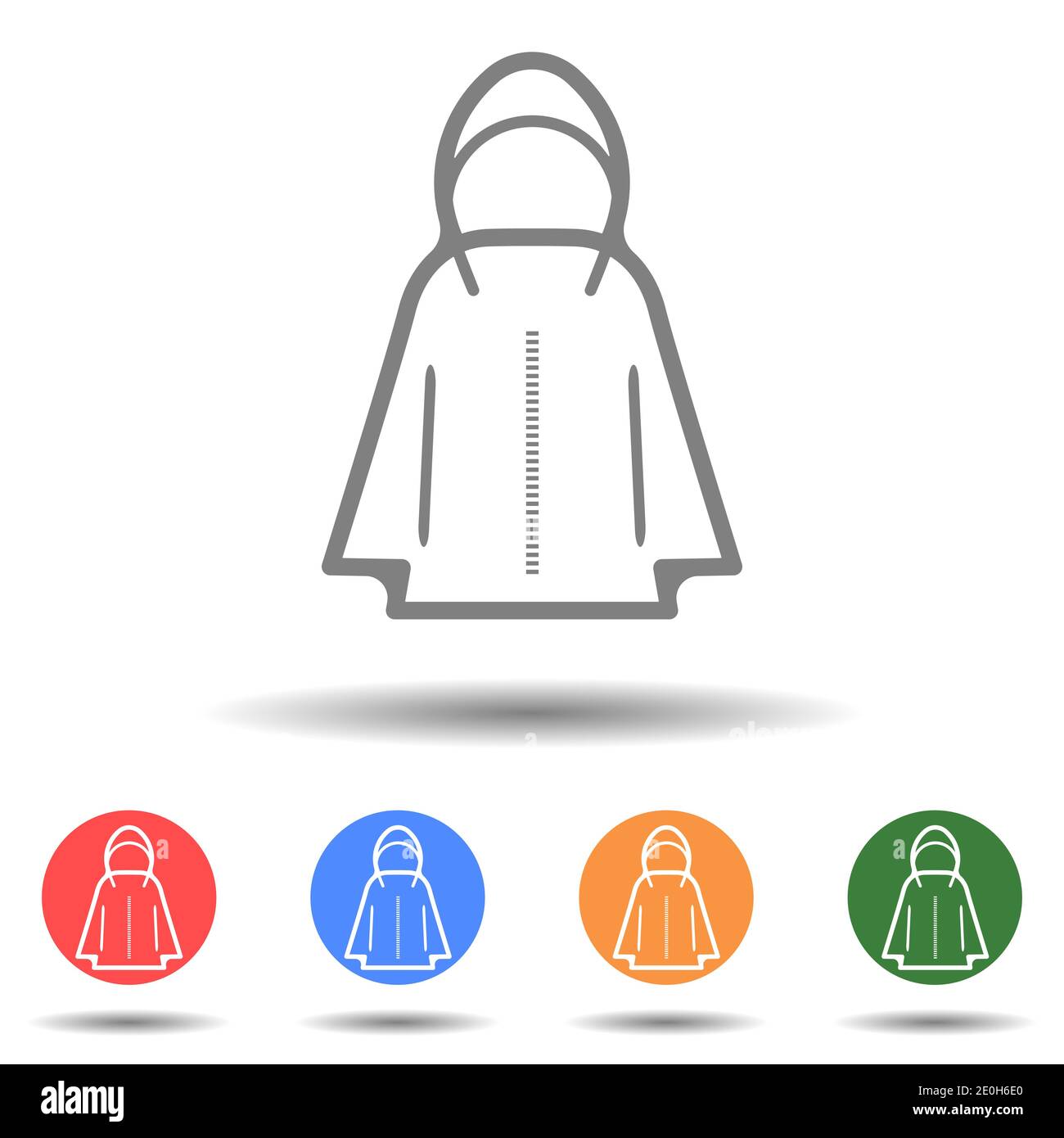 Hooded jacket parka icon vector Stock Vector Image & Art - Alamy