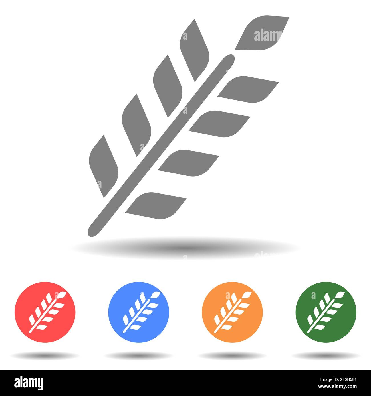 Wheat spike vector icon isolated Stock Vector Image & Art - Alamy
