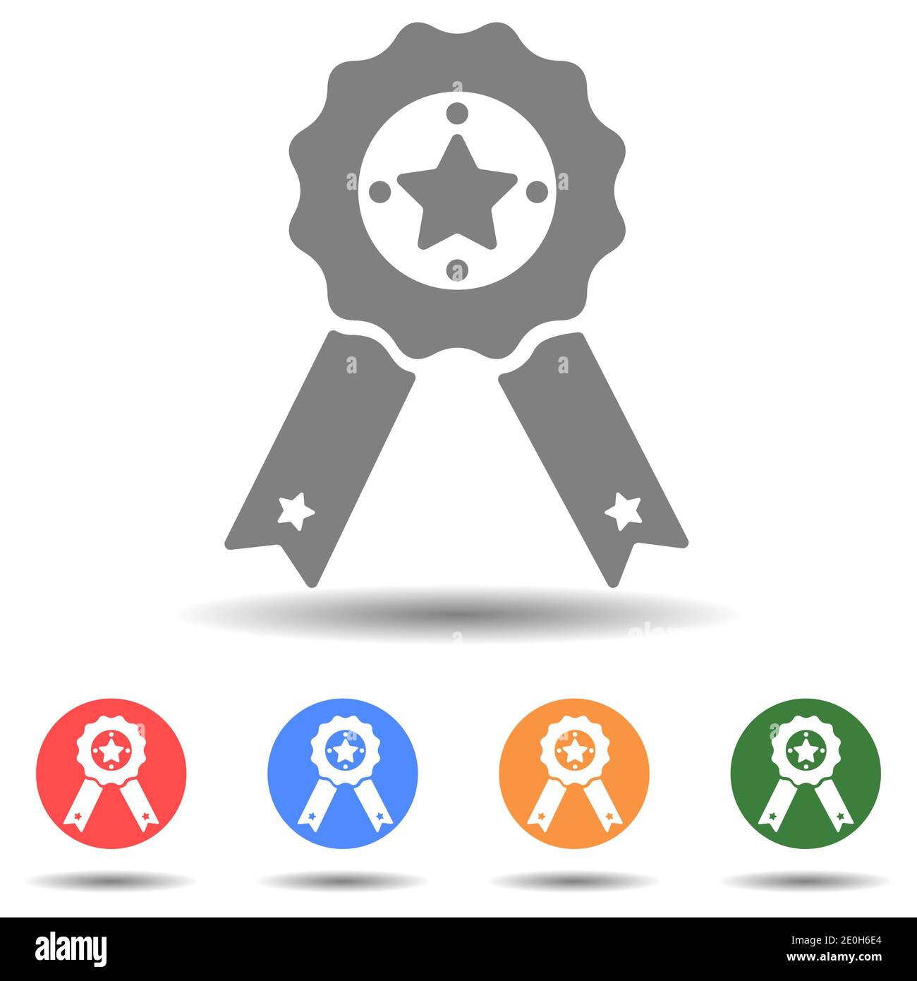 Achievement champion award, medal of honor icon vector Stock Vector ...