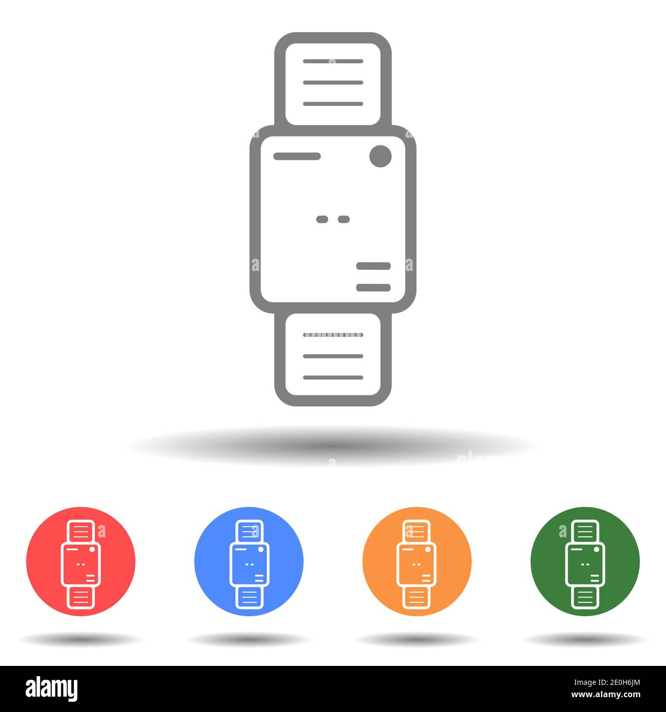 Smartwatch icon line element Cut Out Stock Images & Pictures - Alamy