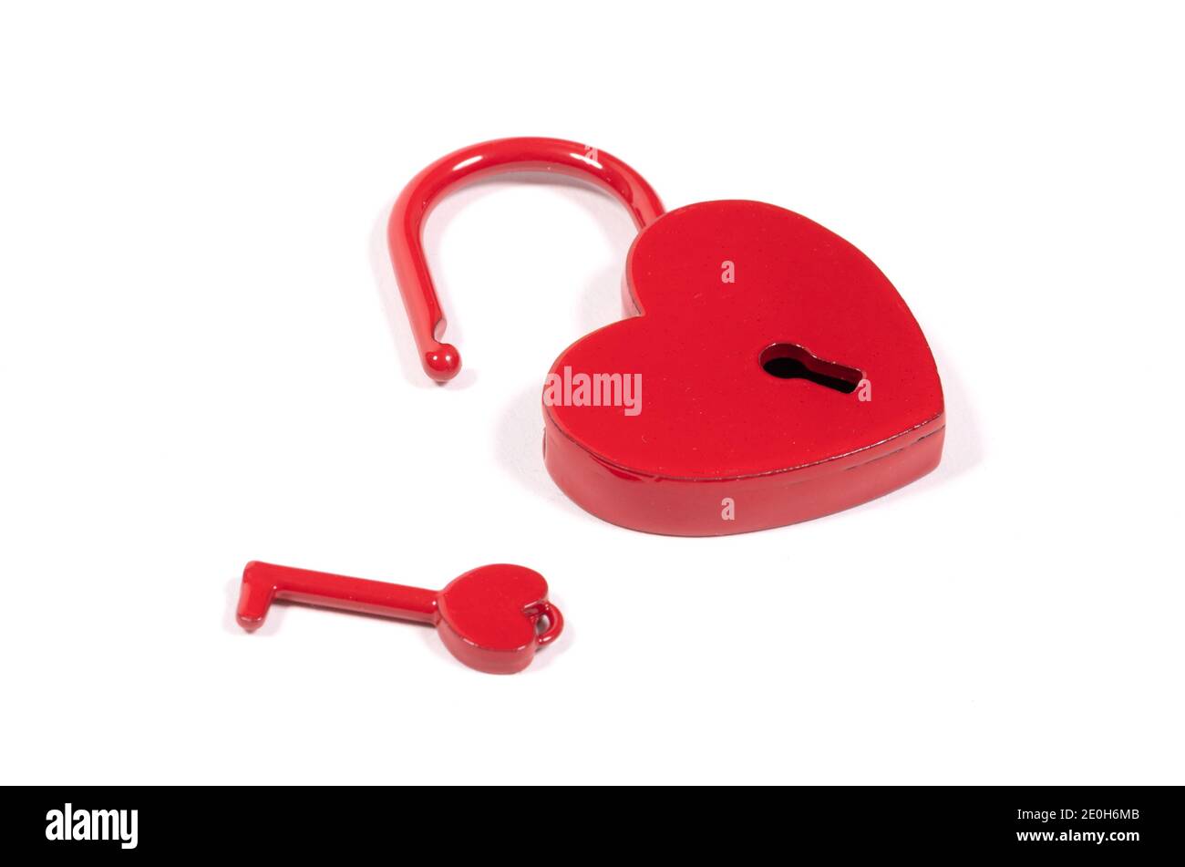 Lock of love - Red heart lock isolated on white Stock Photo - Alamy