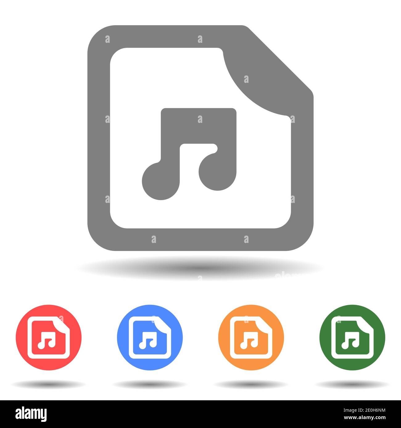 Music note file folder icon vector Stock Vector Image & Art - Alamy